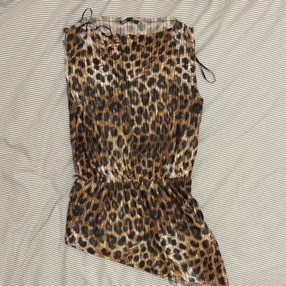 Zara | Tops | Zara Leopard Print Going Out Top | Poshmark